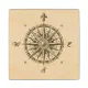 Vintage Compass Rose Wood Coaster | Zazzle