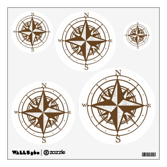 Vintage Compass Wall Sticker | Zazzle.com