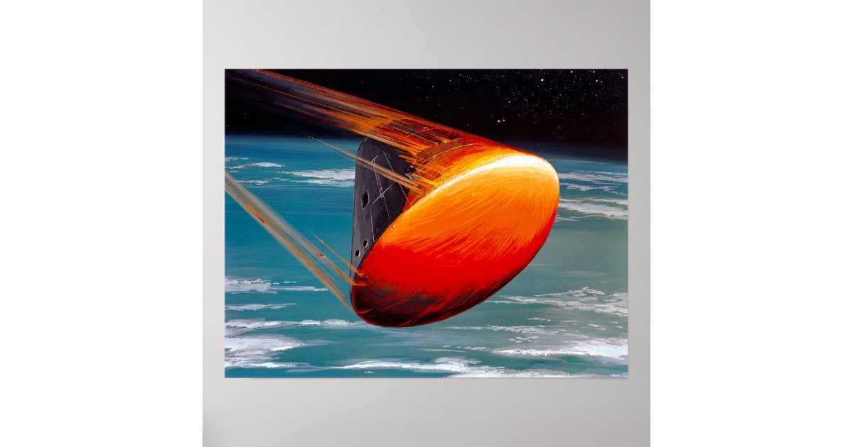 Vintage Concept Apollo 8 Command Module Re-Entry Poster | Zazzle
