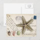 Vintage Conch starfish and seashells postcard | Zazzle