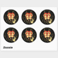 Vintage Conjuring Devil Halloween Sticker | Zazzle