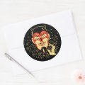 Vintage Conjuring Devil Halloween Sticker | Zazzle