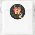 Vintage Conjuring Devil Halloween Sticker | Zazzle