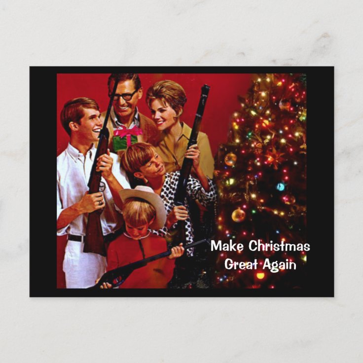 Vintage Conservative Make Christmas Great Again Holiday Postcard | Zazzle