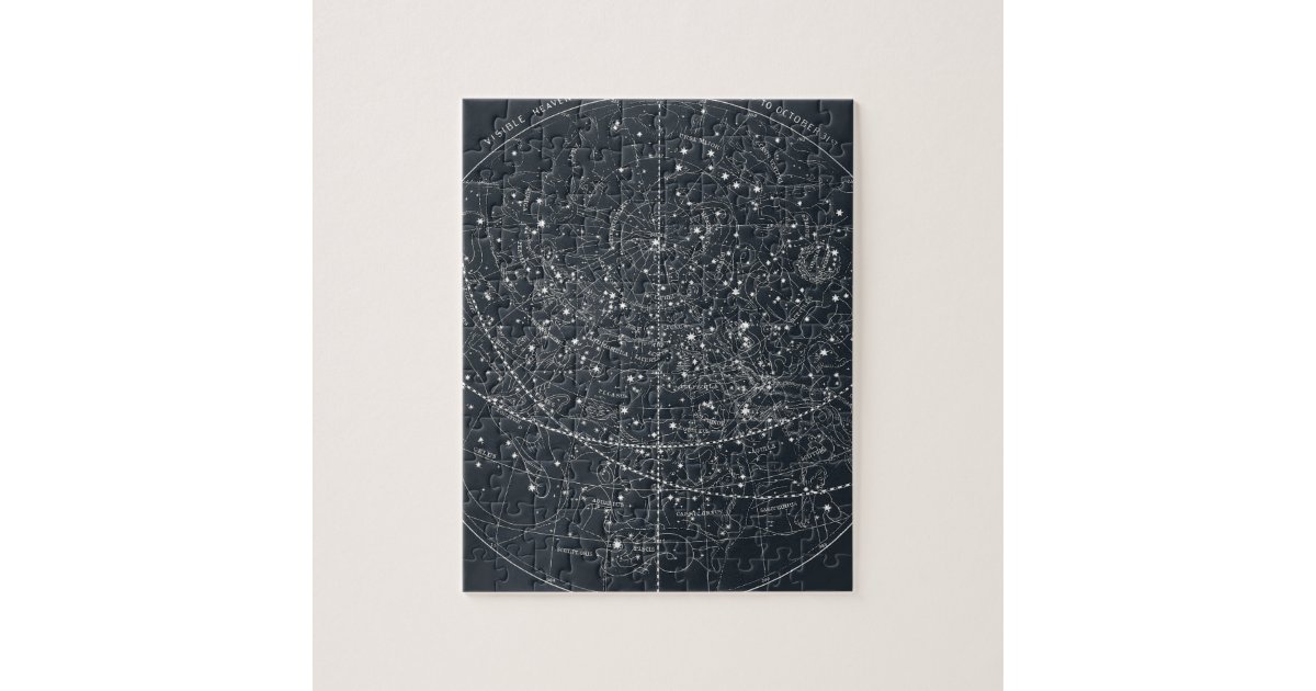 Vintage Constellation Map Jigsaw Puzzle | Zazzle