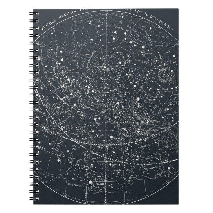 Vintage Constellation Map Notebook | Zazzle