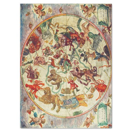 Vintage Constellation Tissue or Decoupage Paper | Zazzle