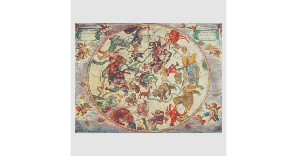 Vintage Constellation Tissue or Decoupage Paper | Zazzle