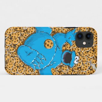 Vintage Cookie Monster and Cookies Case-Mate iPhone Case | Zazzle