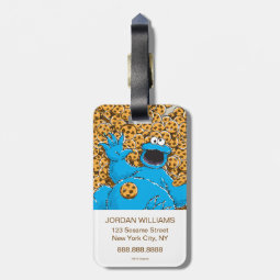Vintage Cookie Monster and Cookies Luggage Tag | Zazzle