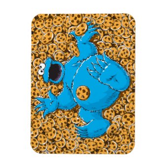 Vintage Cookie Monster and Cookies Magnet | Zazzle
