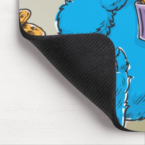 Vintage Cookie Monster Eating Cookies Mouse Pad | Zazzle