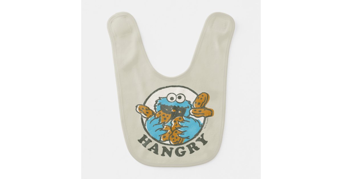 Vintage Cookie Monster | Hangry Baby Bib | Zazzle