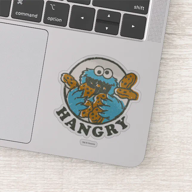 Vintage Cookie Monster | Hangry Sticker | Zazzle