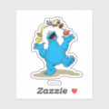 Vintage Cookie Monster Juggling Sticker | Zazzle