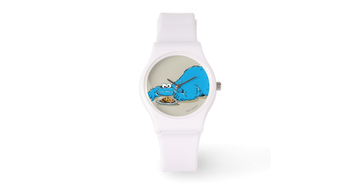 Vintage Cookie Monster Plate of Cookies Watch | Zazzle
