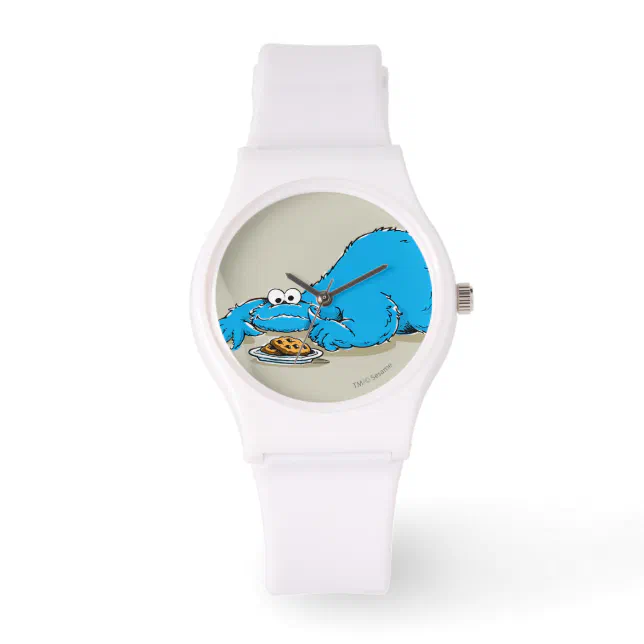 Vintage Cookie Monster Plate of Cookies Watch | Zazzle