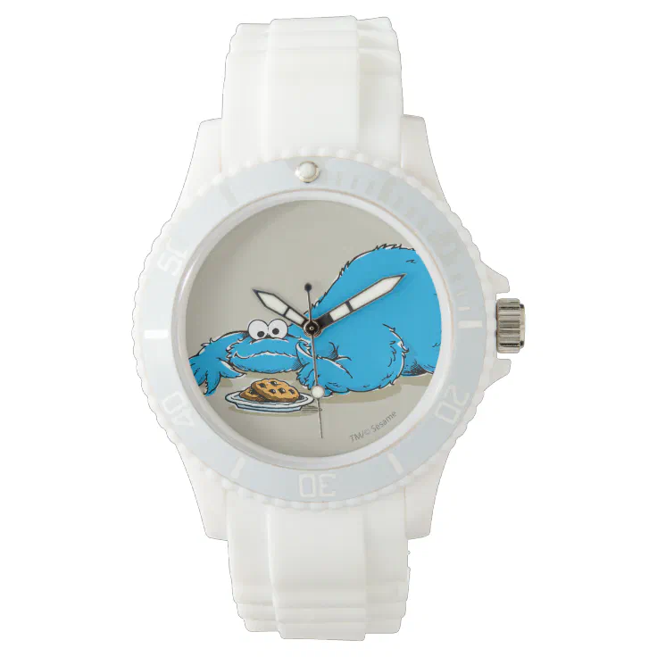 Vintage Cookie Monster Plate of Cookies Watch | Zazzle