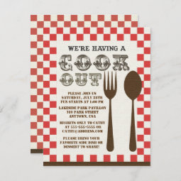 Vintage Cookout Style Invitation | Zazzle