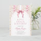Vintage Coquette Pink Bow Love Shack Birthday Invitation | Zazzle