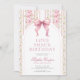 Vintage Coquette Pink Bow Love Shack Birthday Invitation | Zazzle