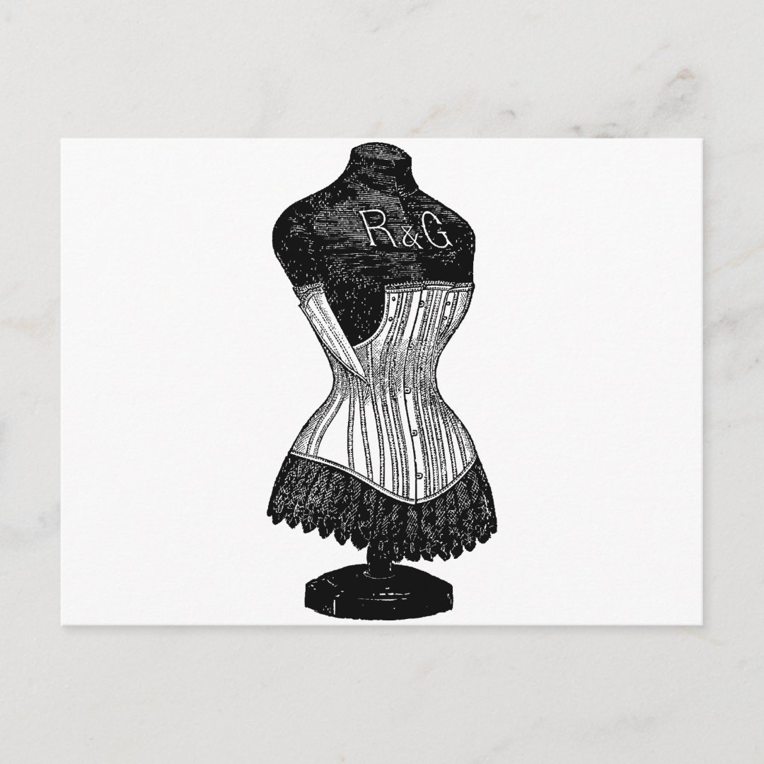 Vintage Corset dress form Postcard | Zazzle