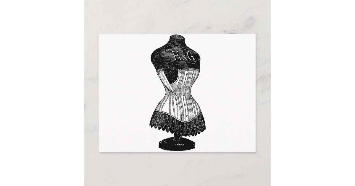 Vintage Corset dress form Postcard | Zazzle
