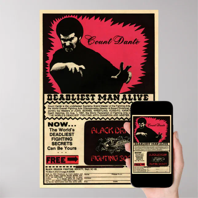 Vintage Count Dante Advertisement Art Poster | Zazzle