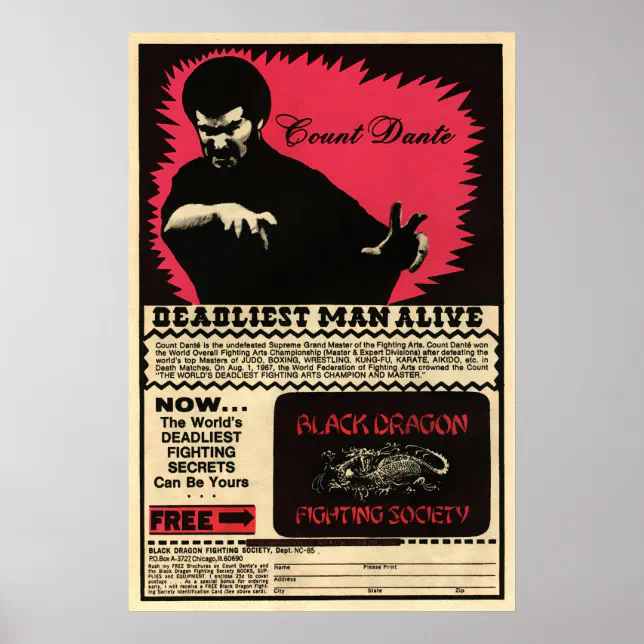 Vintage Count Dante Advertisement Art Poster | Zazzle