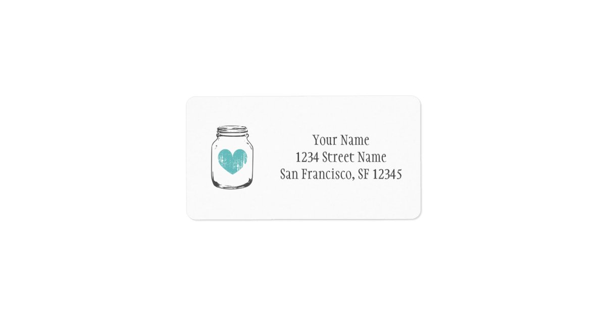 Vintage country chic mason jar address labels | Zazzle