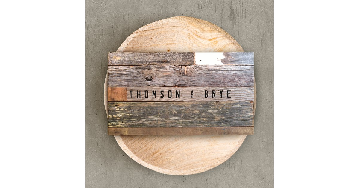 Vintage Country Nature Rustic Reclaimed Wood Business Card | Zazzle