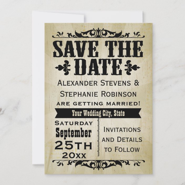 Vintage Country Save the Date Cards | Zazzle.com