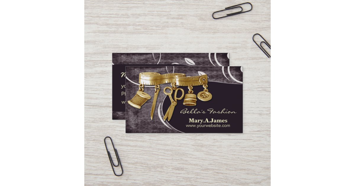 vintage couture dressmaker business cards | Zazzle.com