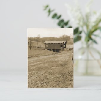 Vintage Covered Bridge Postcard | Zazzle