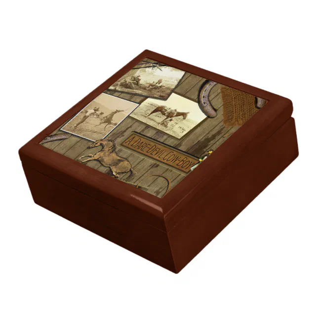 Vintage Cowboy Jewlery Box | Zazzle