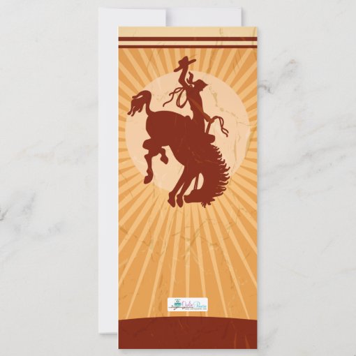 Vintage Cowboy Western Rodeo Birthday Ticket Pass Invitation | Zazzle
