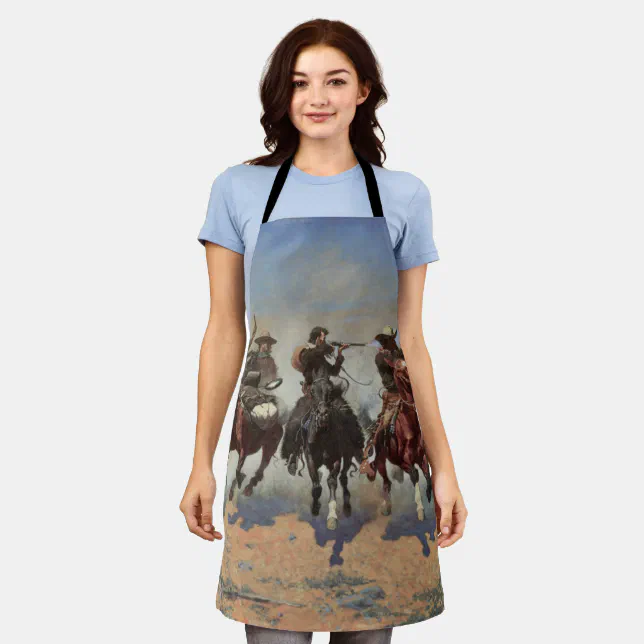 Vintage Cowboys, A Dash For Timber by Remington Apron | Zazzle