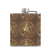 Vintage Cowgirl Western Whiskey Flask | Zazzle