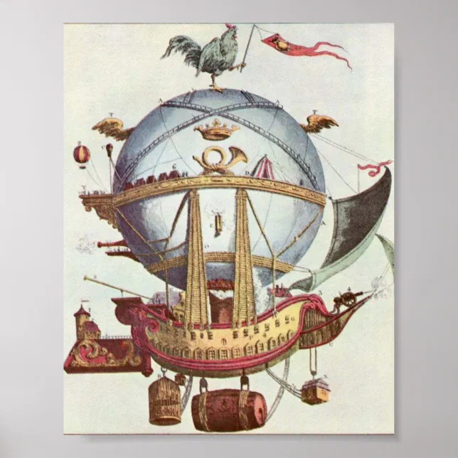 Vintage Crazy Balloon Poster | Zazzle