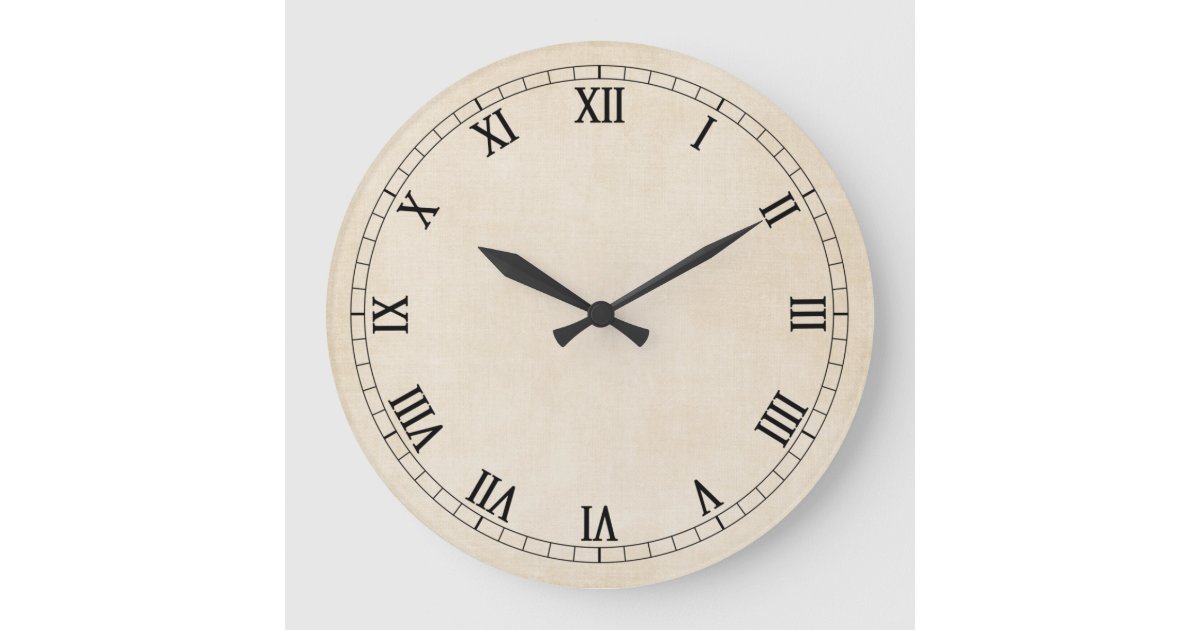 Vintage Cream Wall Clock | Zazzle