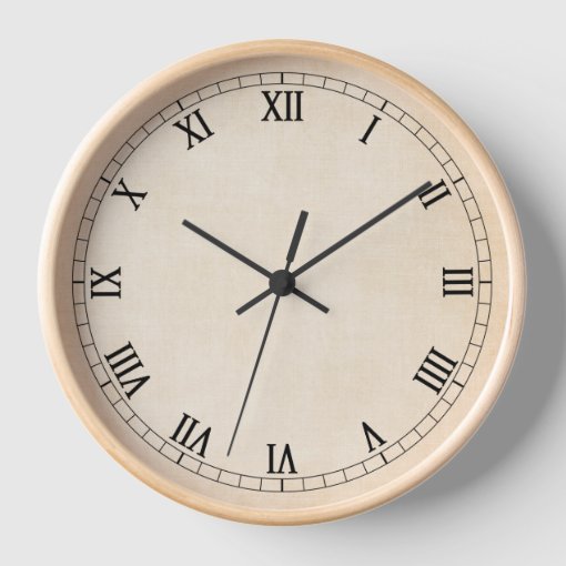 Vintage Cream Wall Clock | Zazzle