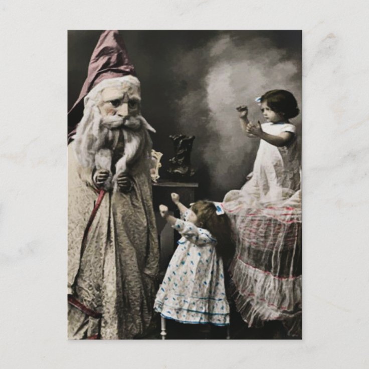 Vintage Creepy Christmas Postcard | Zazzle