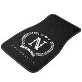 Vintage crest name monogram car floor mat set | Zazzle
