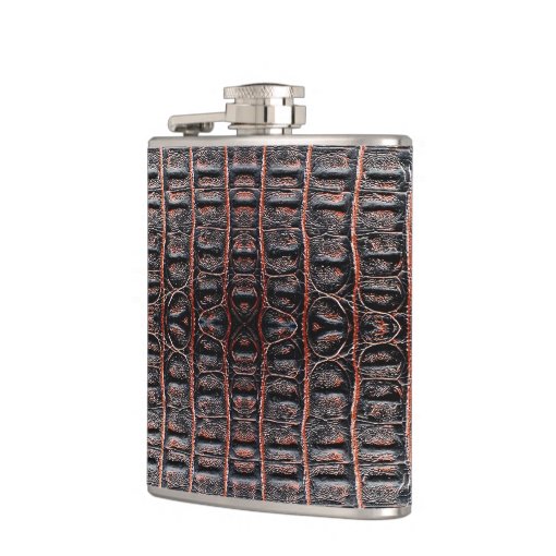 Vintage crocodile skin hip flask | Zazzle