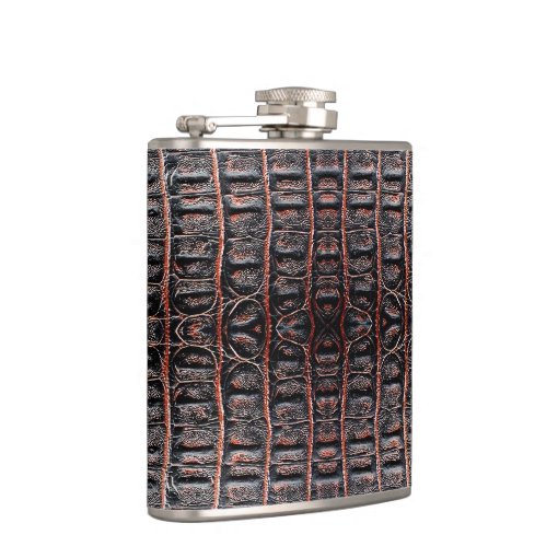 Vintage crocodile skin hip flask | Zazzle