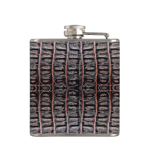 Vintage crocodile skin hip flask | Zazzle