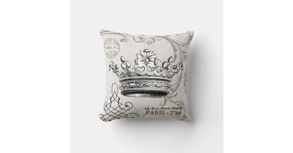 Vintage Crown...pillow Throw Pillow | Zazzle