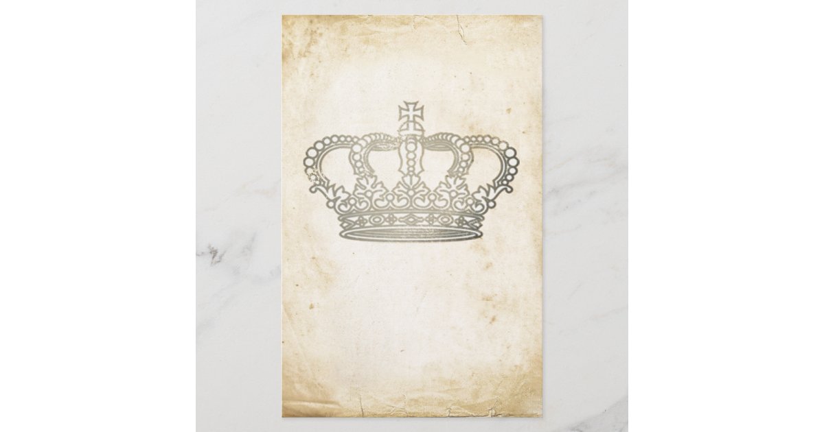 Vintage Crown Stationery | Zazzle