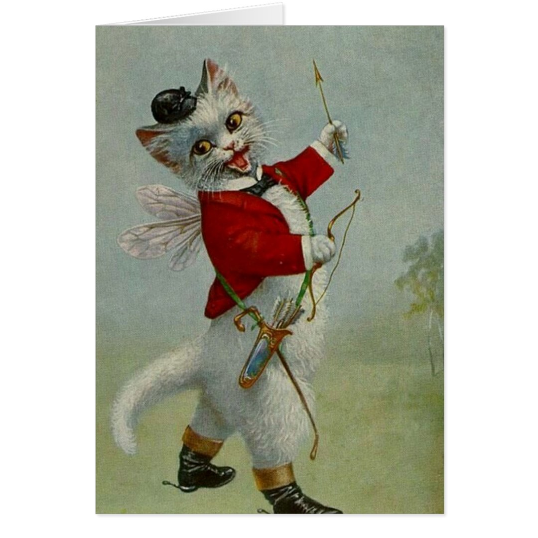 Vintage - Cupid Kitty, | Zazzle