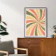 Vintage curved rays poster | Zazzle